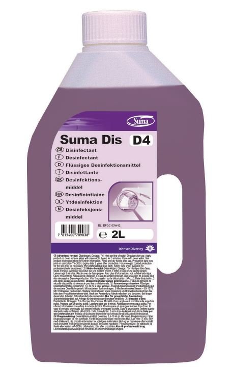 Diversey SUMA Dis D4, 2 l Desinfektionsmiddel - Rengøringsmidler ...